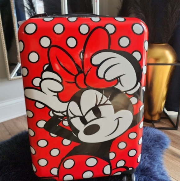 Disney | Bags | Disney Minney Mouse 2 Carry On Textured Hardshell ...